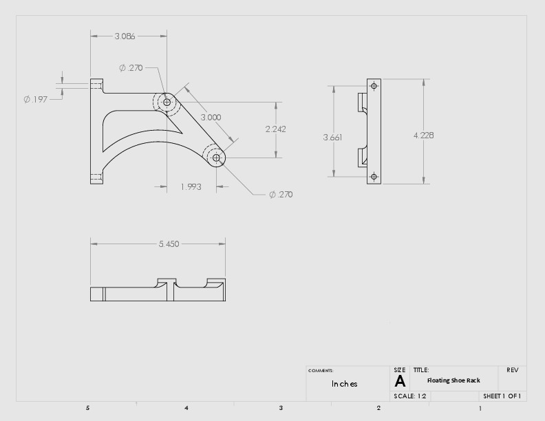 Floating Shoe Rack by Gyronictonic | Download free STL model ...