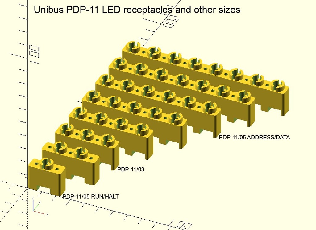 DEC PDP-11 Unibus and Qbus LED mounting receptacles par 1944GPW ...