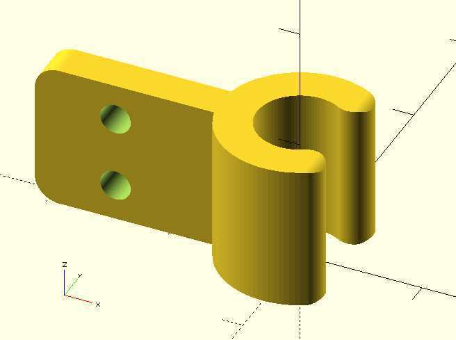 Cable clip with screw or nail fixing tab by 1944GPW | Download free STL ...