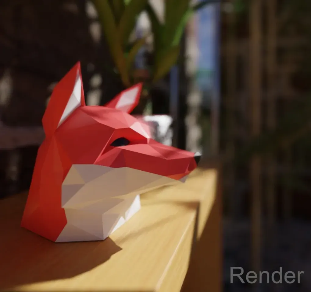 Fox head - For single color printers by nahojjjen | Download free STL ...
