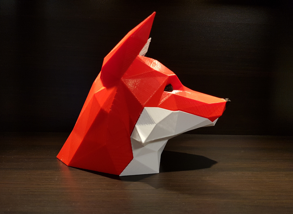 Fox head - For single color printers by nahojjjen | Download free STL ...