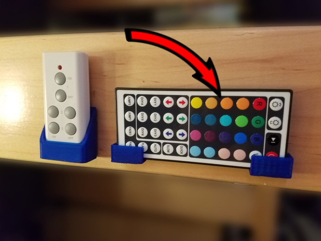 Generic Horizontal RGB LED Remote Wall Mount - No Screws by Dauntless ...