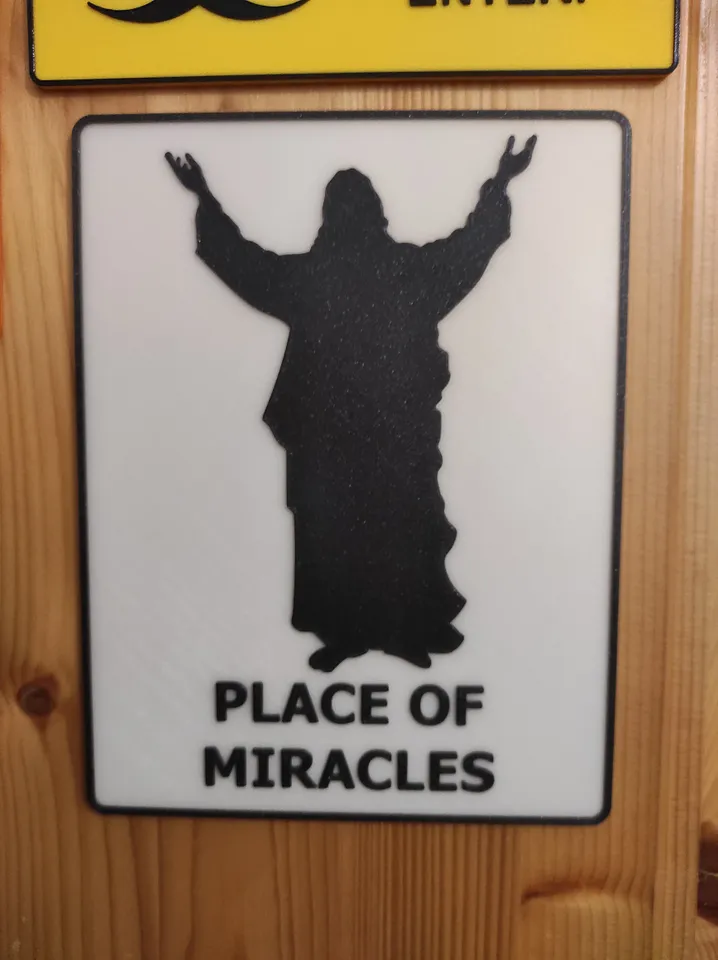 Place of Miracles - funny sign by Detail Art Factory | Download free ...