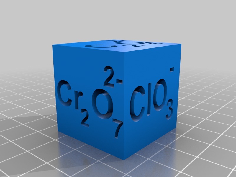 Chemistry Ion Dice (Chemical, Ion Cubes) by Bires | Download free STL ...