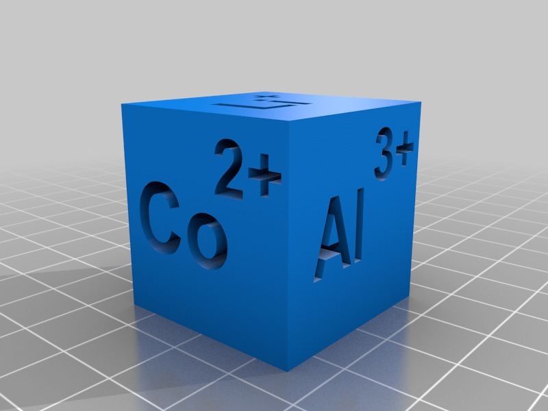 Chemistry Ion Dice (Chemical, Ion Cubes) by Bires | Download free STL ...