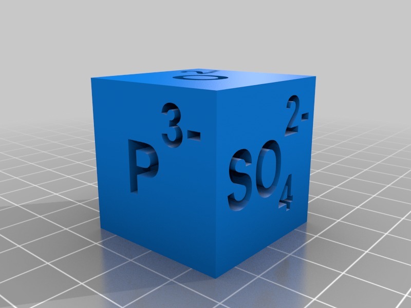 Chemistry Ion Dice (Chemical, Ion Cubes) by Bires | Download free STL ...