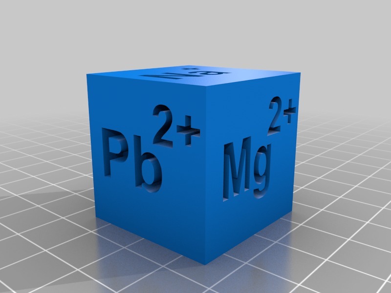 Chemistry Ion Dice (Chemical, Ion Cubes) by Bires | Download free STL ...