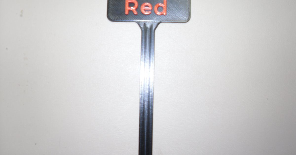 Plant Label Red Poppy by LMJ | Download free STL model | Printables.com