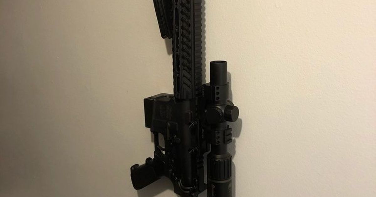 AR-15 Wall Mount by nickvan | Download free STL model | Printables.com