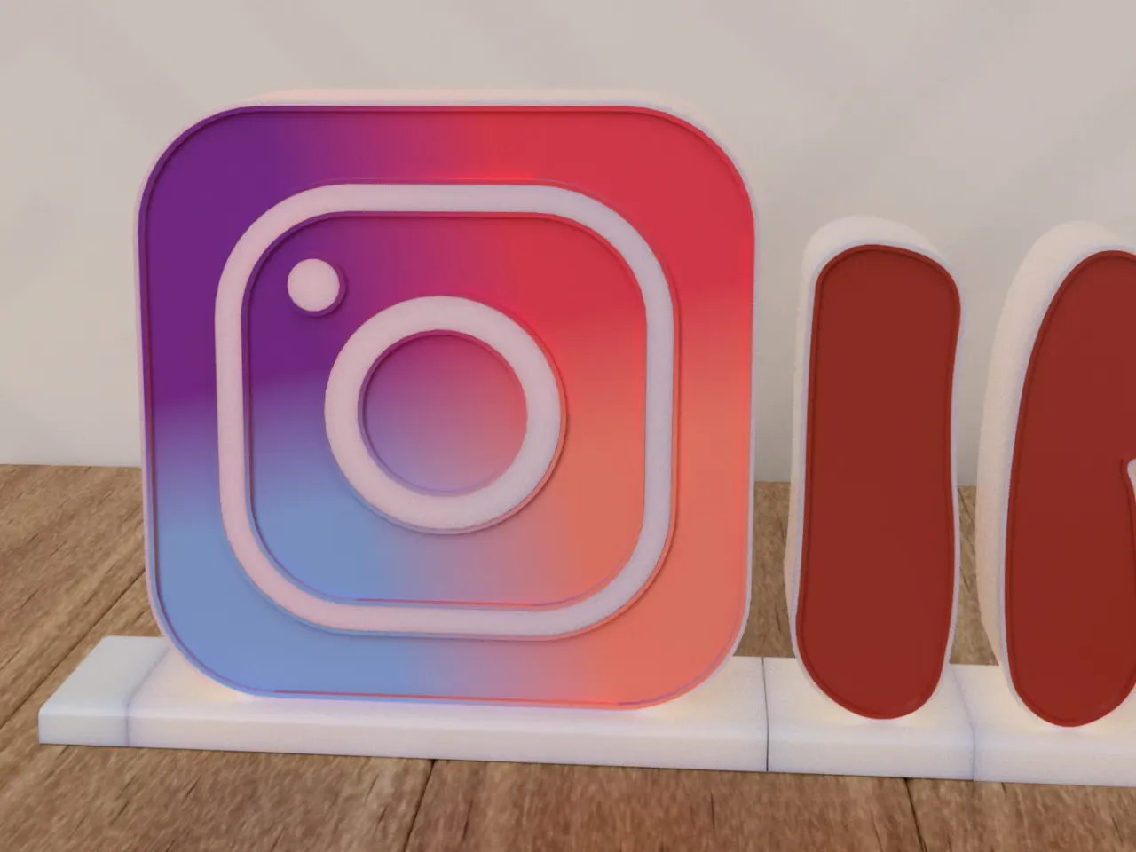 Instagram Logo glowing wled or led by Satellietje | Download free STL ...