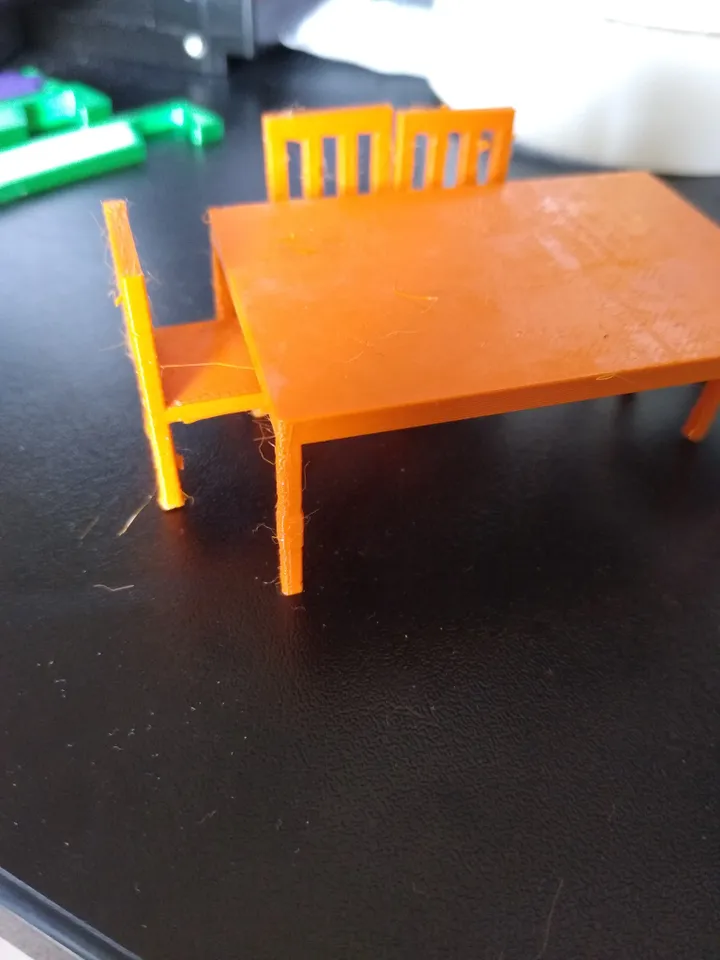 Tiny Table and Chairs by Minifig3D | Download free STL model ...