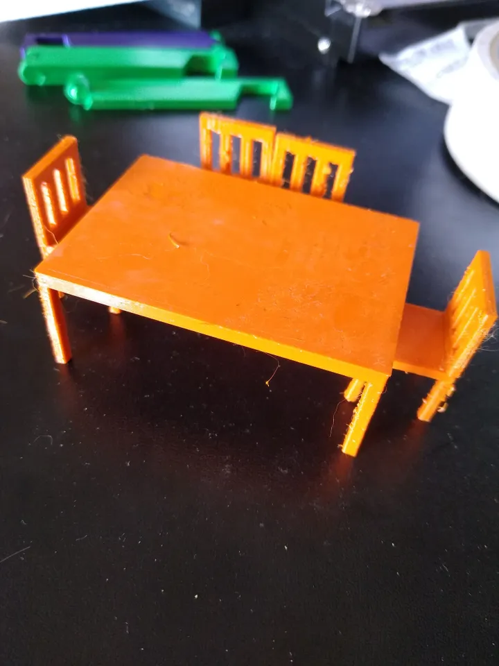 Tiny Table and Chairs by Minifig3D | Download free STL model ...