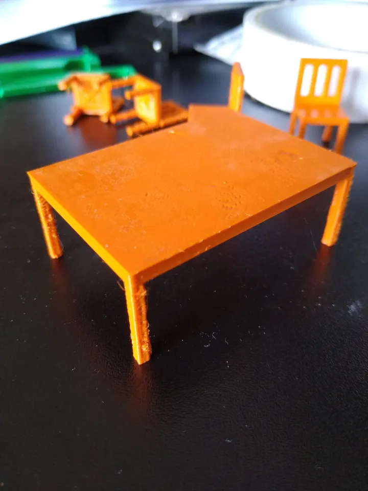 Tiny Table and Chairs by Minifig3D | Download free STL model ...