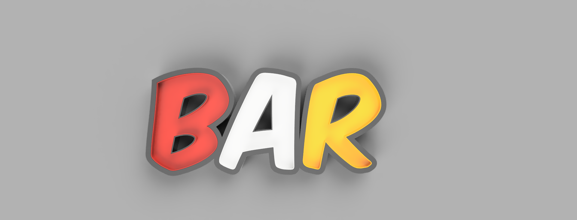 BAR LED Sign / Schild by Miidazz | Download free STL model | Printables.com