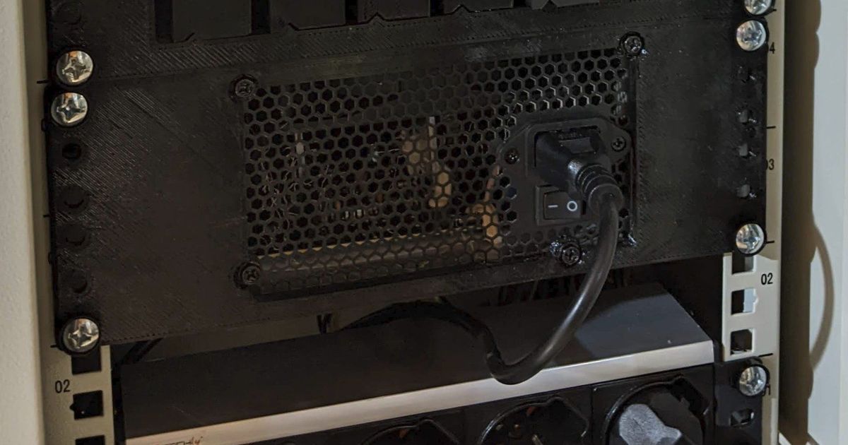 ATX PSU bracket for 10 inch rack by heron | Download free STL model ...