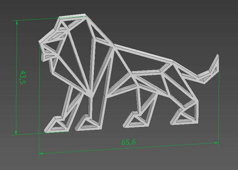 Lion geometric by ValaF | Download free STL model | Printables.com