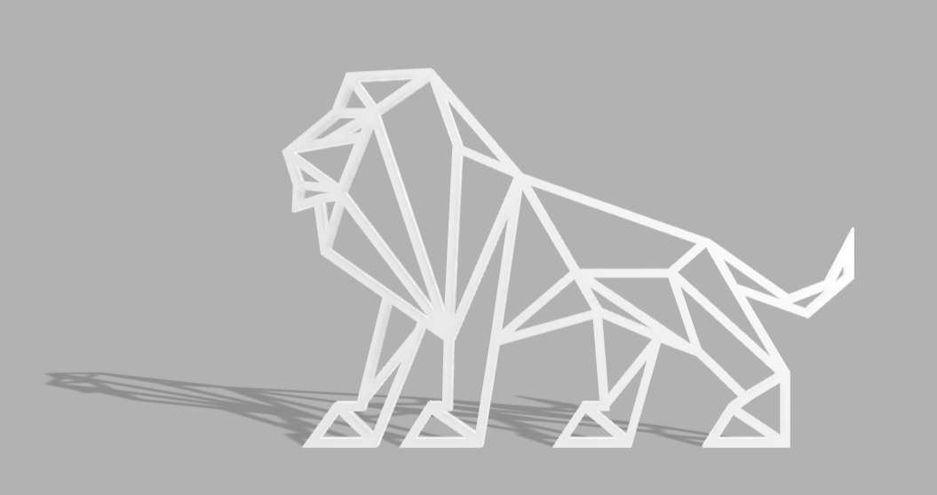 Lion geometric by ValaF | Download free STL model | Printables.com
