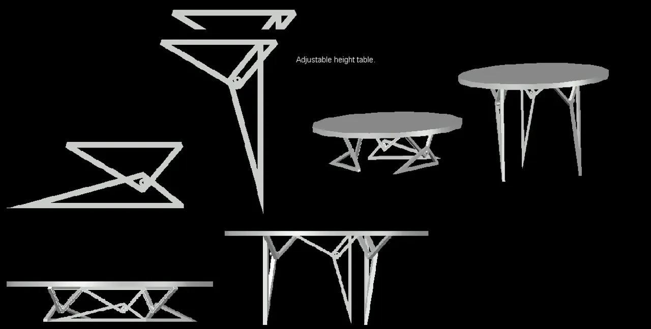 Adjustable Table Legs by TimW | Download free STL model | Printables.com