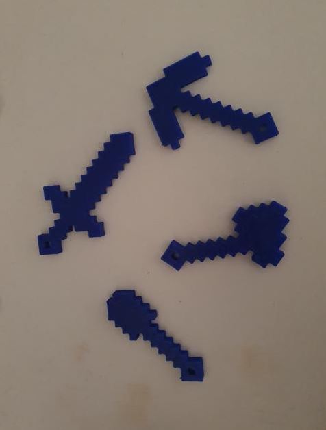 minecraft tools with keychain by LordTalon34 | Download free STL model ...