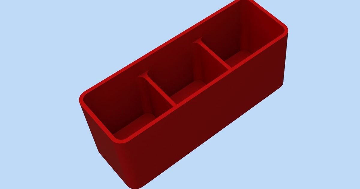 Box with three compartments by Boogie | Download free STL model ...