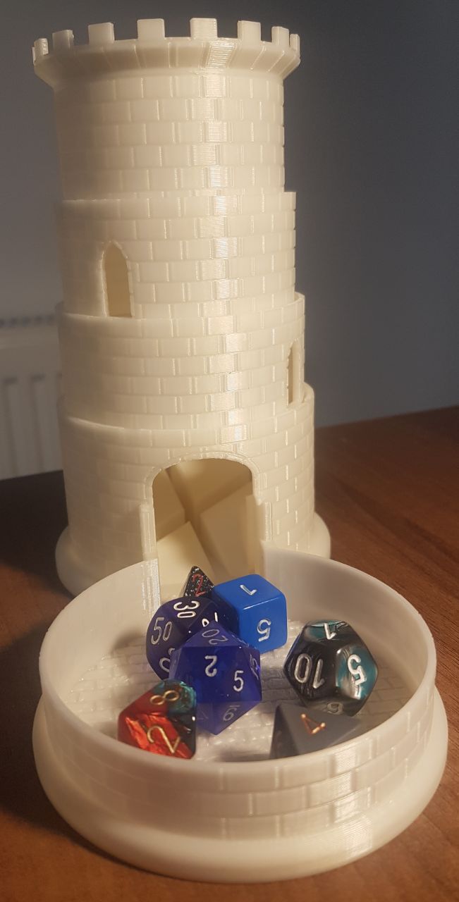 Taller base for the collapsible dice tower by Fluid | Download free STL ...