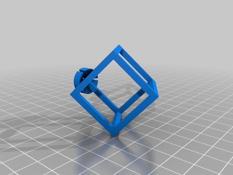 Cube with diagonal up by henryseg | Download free STL model ...