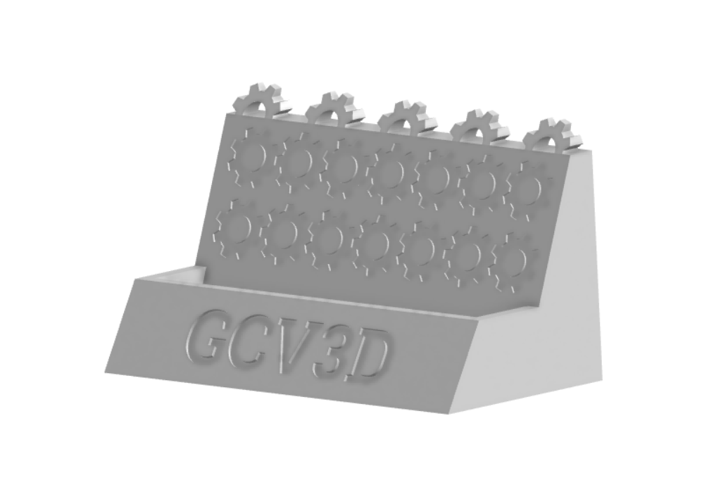 Gears Business Card Holder by GCV3D | Download free STL model ...