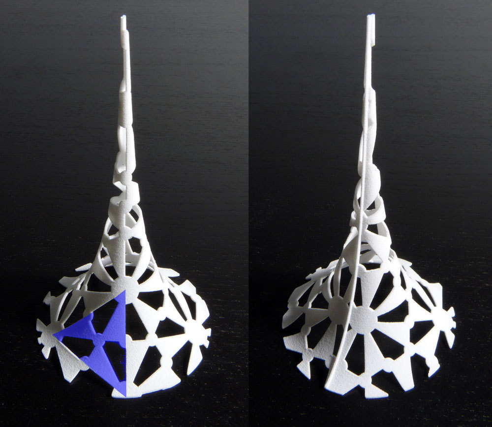 Pseudosphere with (7,3,2) tiling by henryseg | Download free STL model ...