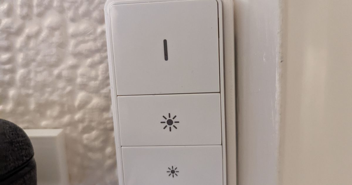 Slimline Hue Dimmer (v1) Switch Plate (with space for embedded magnets ...