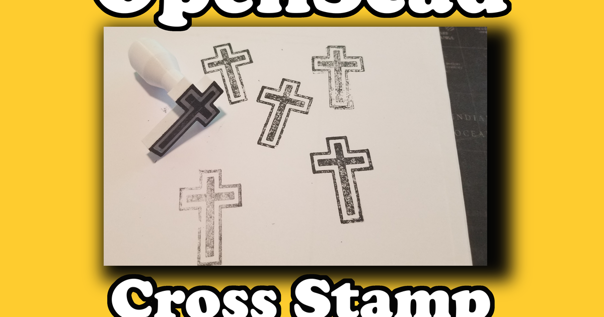 OpenScad Cross Stamp by iqless | Download free STL model | Printables.com