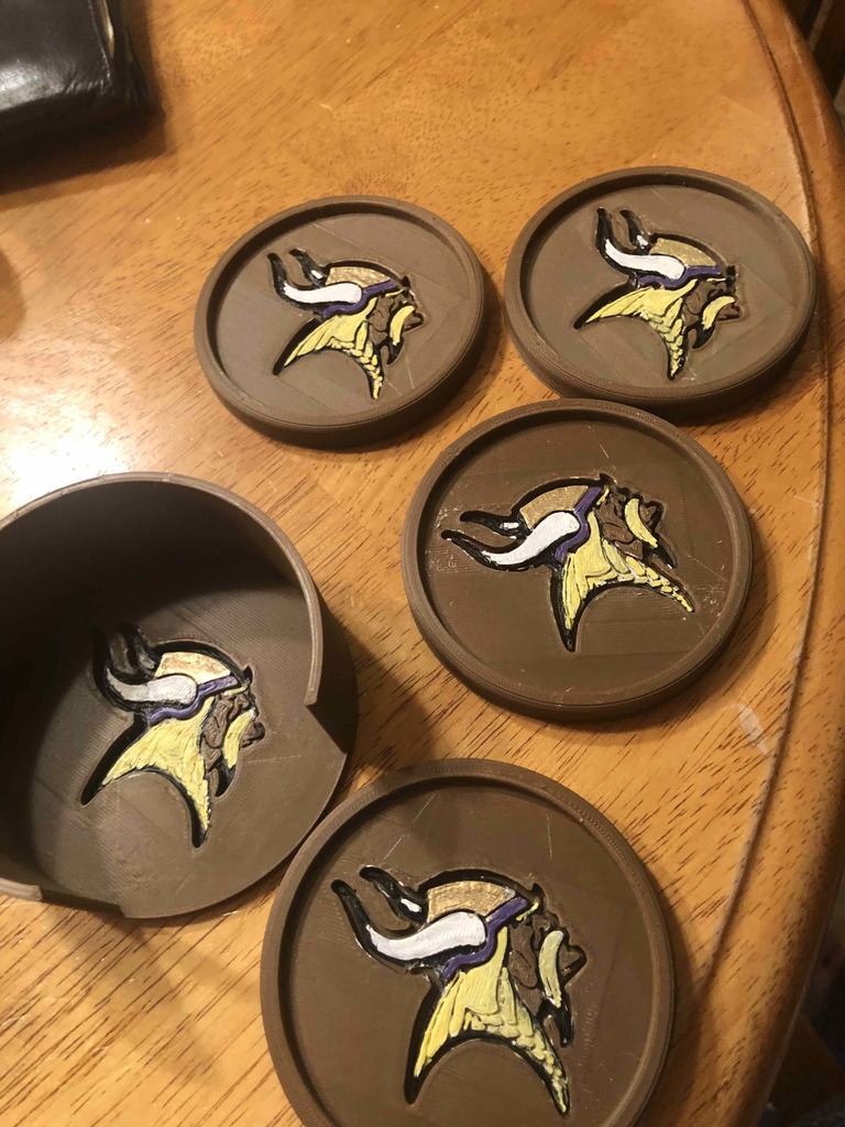 Vikings coaster holder by Joey_Layer_By_Layer | Download free STL model | Printables.com
