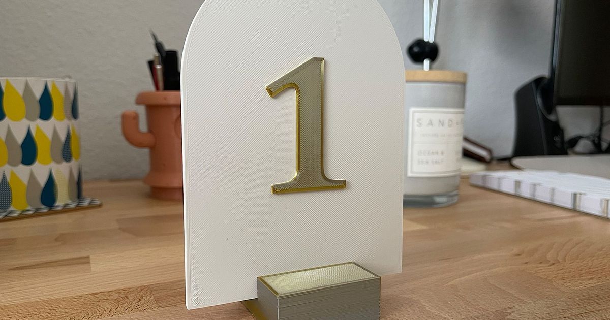 Wedding Table Numbers by Rizz | Download free STL model | Printables.com
