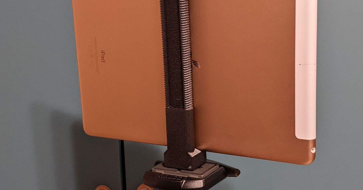 Tablet / Ipad mount for Camera Tripod. 1/4" thread by trstn | Download ...