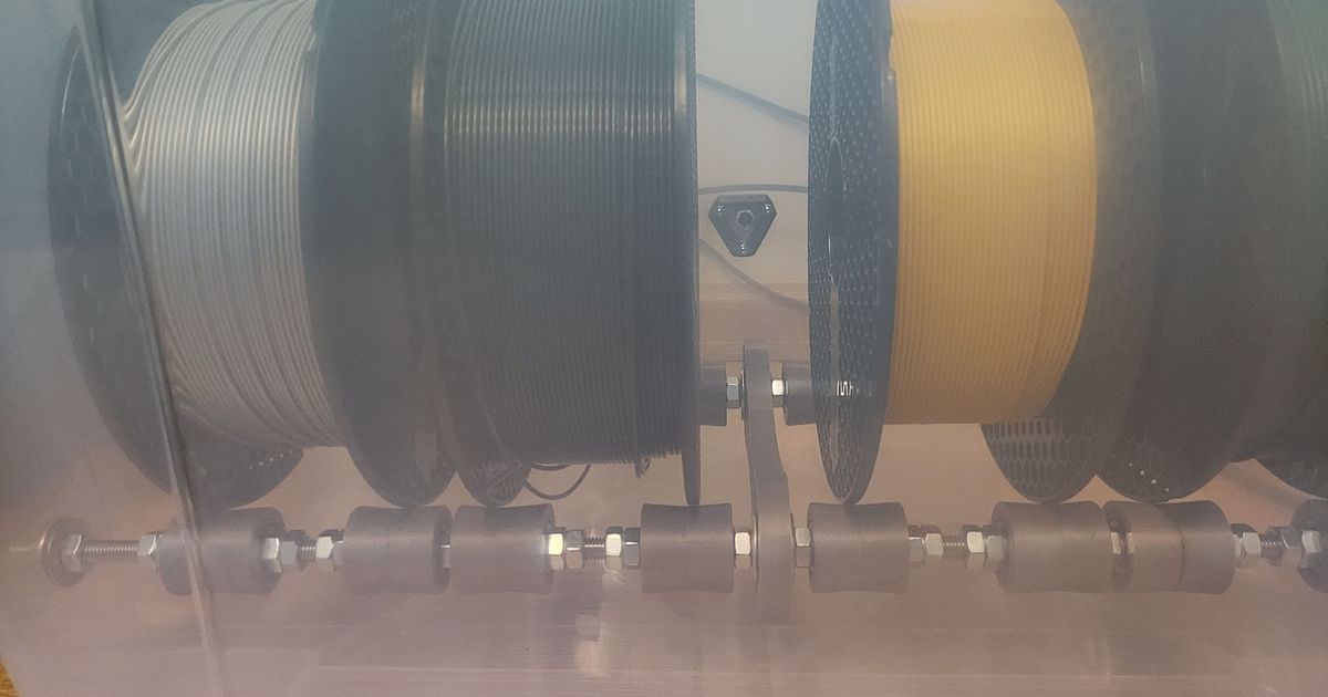 Drybox filament spool rollers by Nerrian | Download free STL model ...