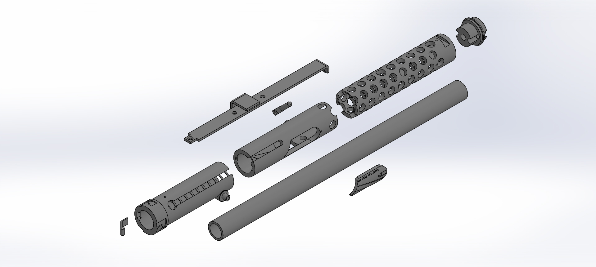 HEAVY DUTY STERLING SMG MK4 (L2A3) AND ANH E-11 RECEIVER TUBE PARTS KIT ...