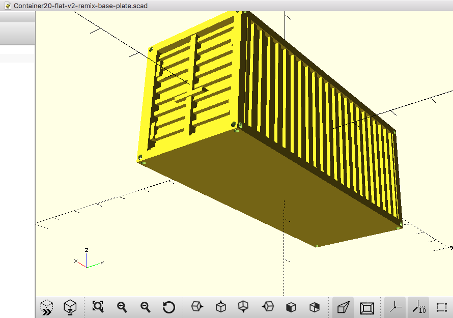 20 feet container w/ base plate for HO model train - remix by ohuf ...