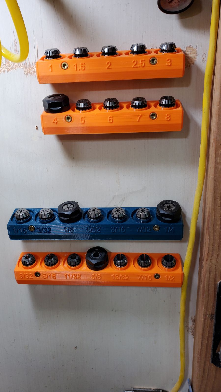 ER20 Wall Mounted Collet Storage by TwoForceMember | Download free STL ...