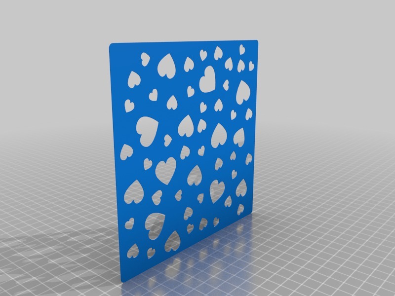 Stencil - Hearts! by mikeymakesit | Download free STL model ...