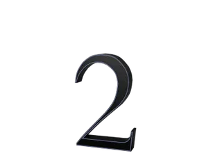 House Number 2 by Lannix 3D | Download free STL model | Printables.com