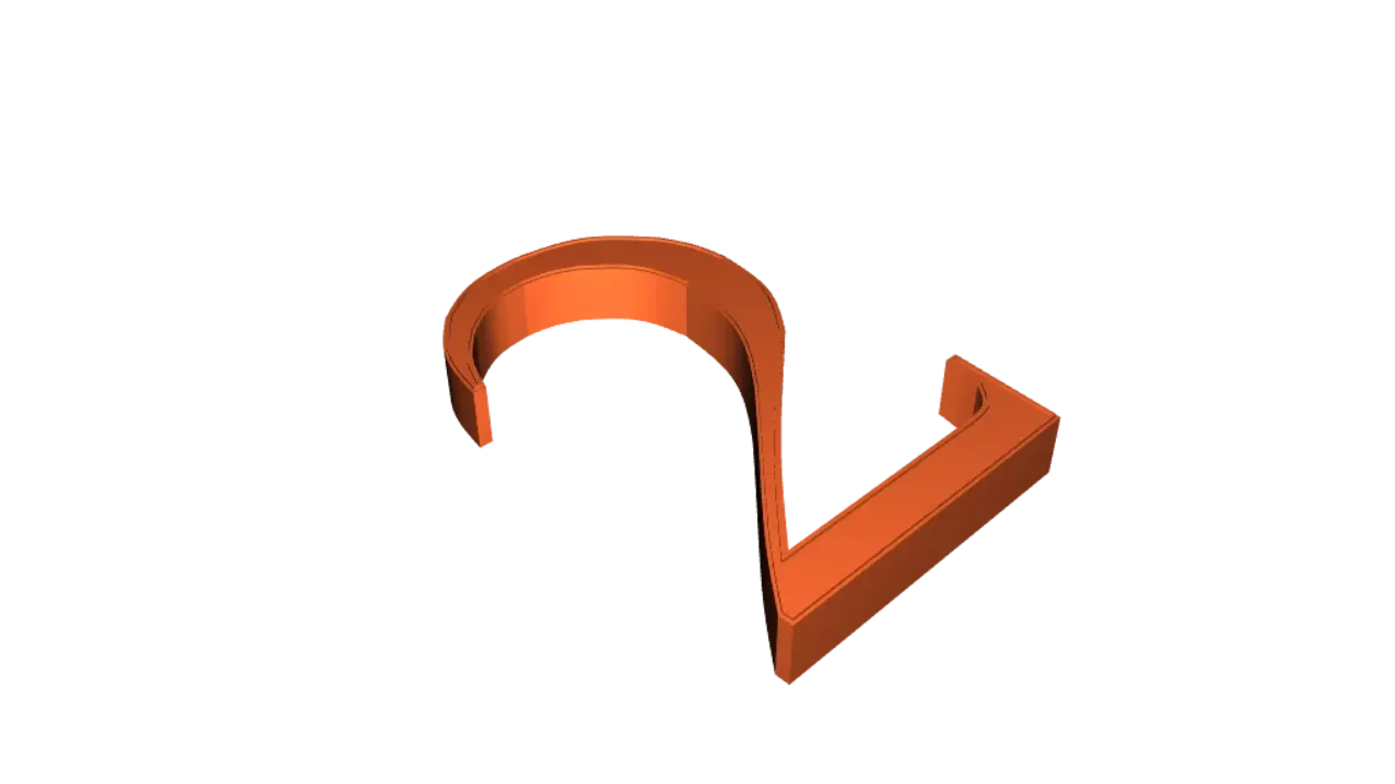 House Number 2 by Lannix 3D | Download free STL model | Printables.com