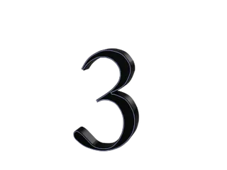 House Number 3 by Lannix 3D | Download free STL model | Printables.com