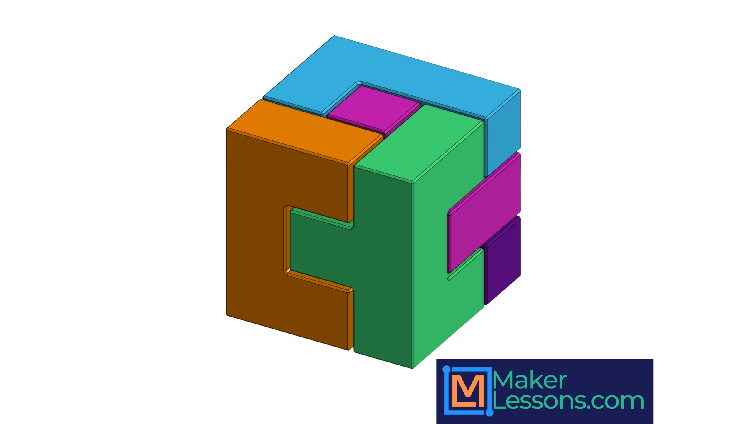 Cubes Puzzle by Maker Lessons | Download free STL model | Printables.com