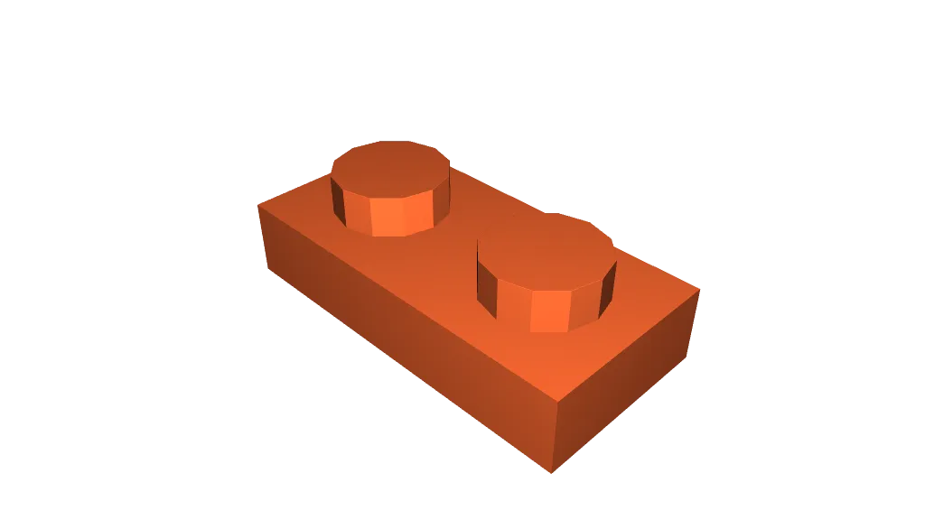 1x2 Bulding Block (Lego Compatible) by rabradley | Download free STL ...