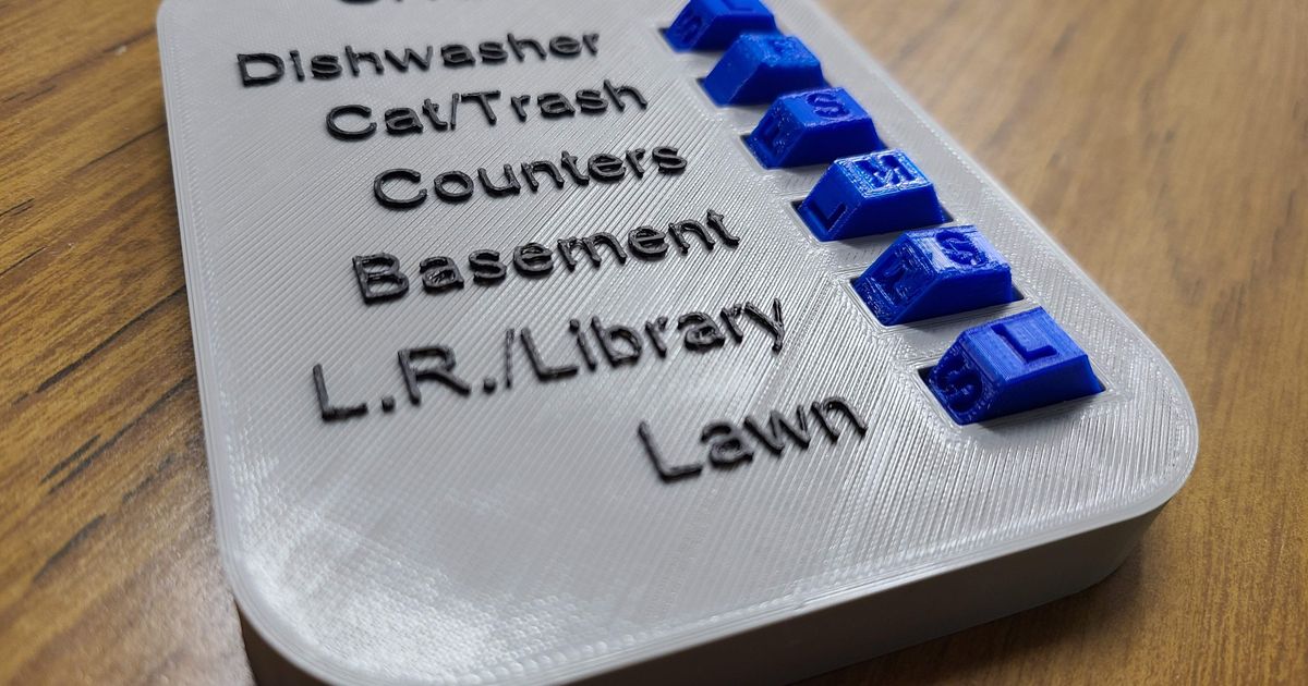 Chore Chart with Assignment Wheels by stanhubrio | Download free STL ...