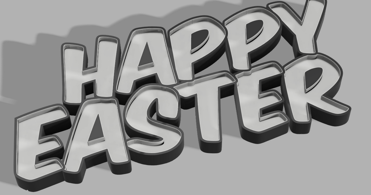 Happy Easter LED Sign by Der_Arix | Download free STL model ...