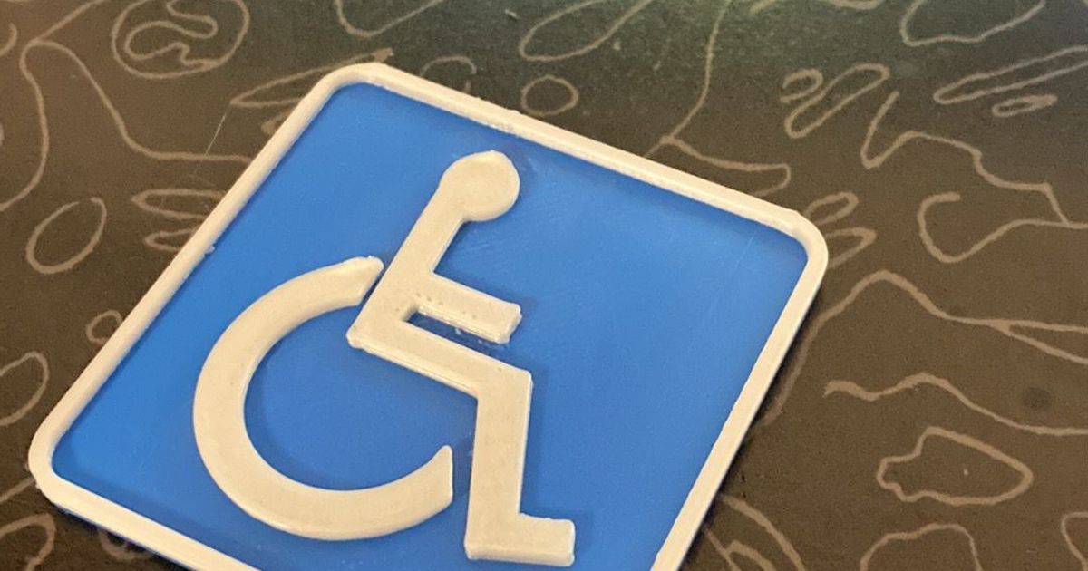 Handicapped Sign by daniel | Download free STL model | Printables.com