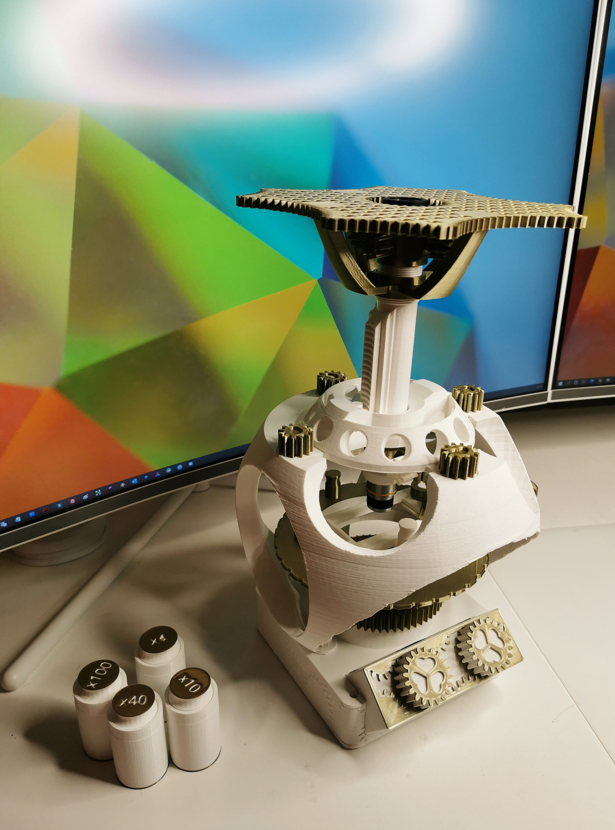 tinkerMicroscope MK1, a 3d printed microscope with mechanical stage and ...
