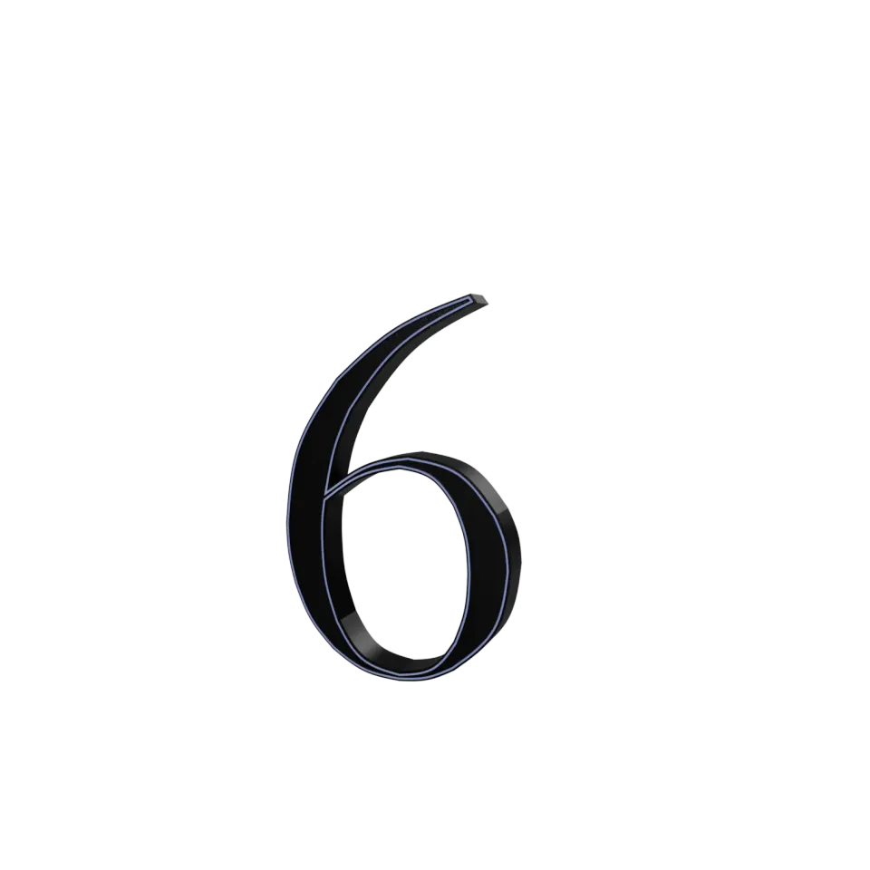 House Number 6 by Lannix 3D | Download free STL model | Printables.com