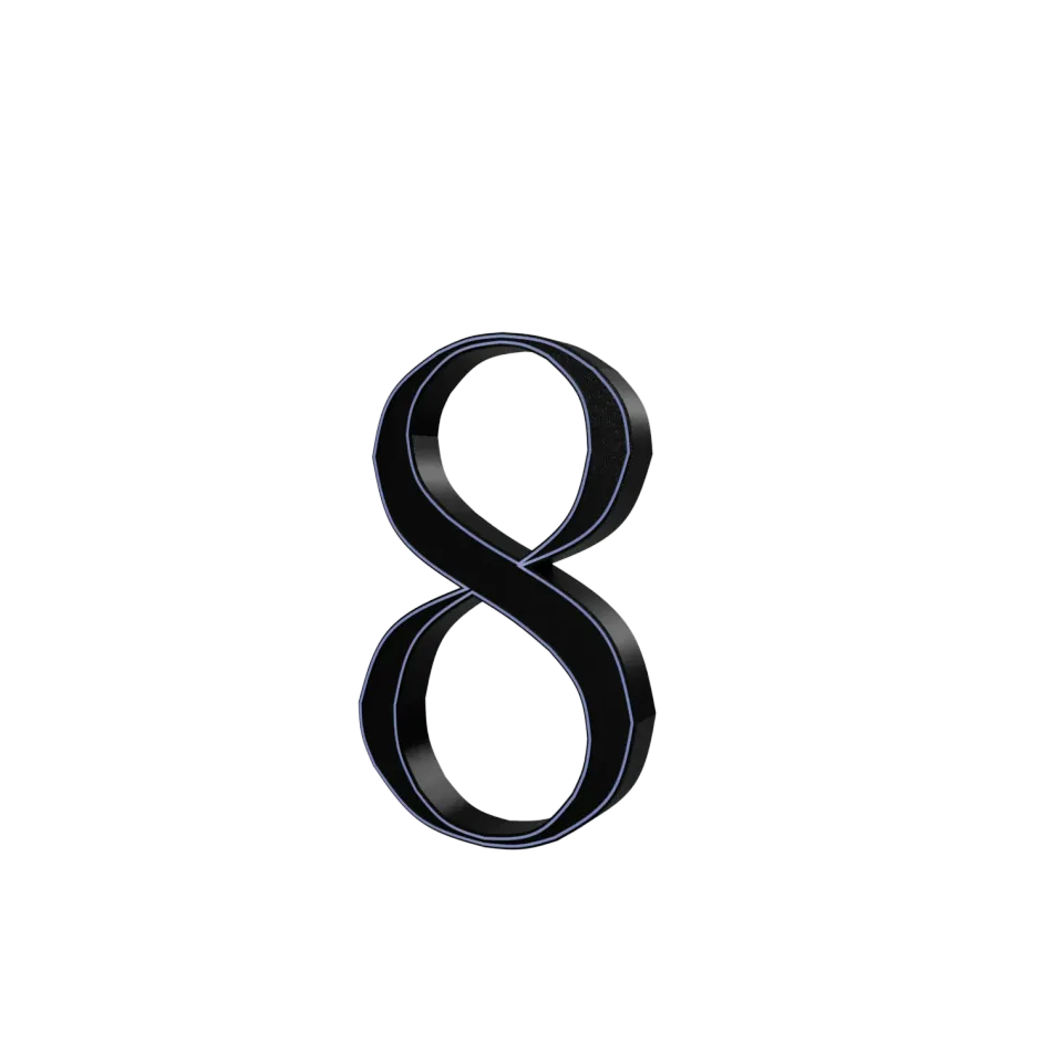 House Number 8 by Lannix 3D | Download free STL model | Printables.com
