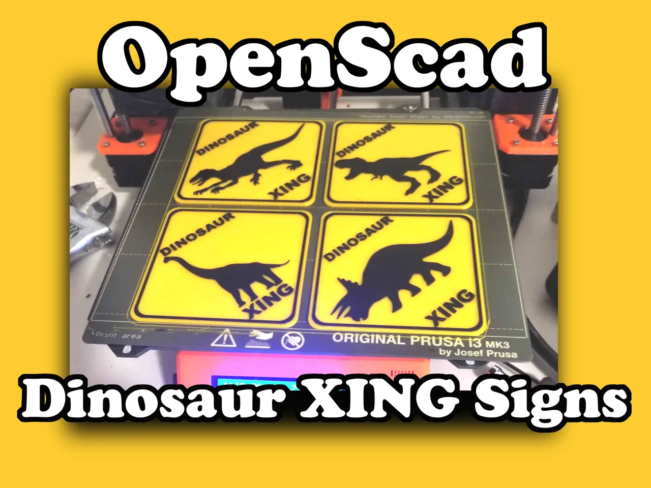 OpenScad Dinosaur XING signs by iqless | Download free STL model ...
